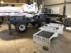 Dry shake topping spreader machine for Level Best Concrete Flooring ...