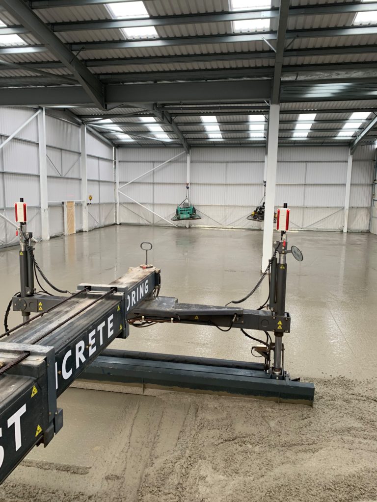 Concrete floor slab for industrial warehouse in Scunthorpe, North ...
