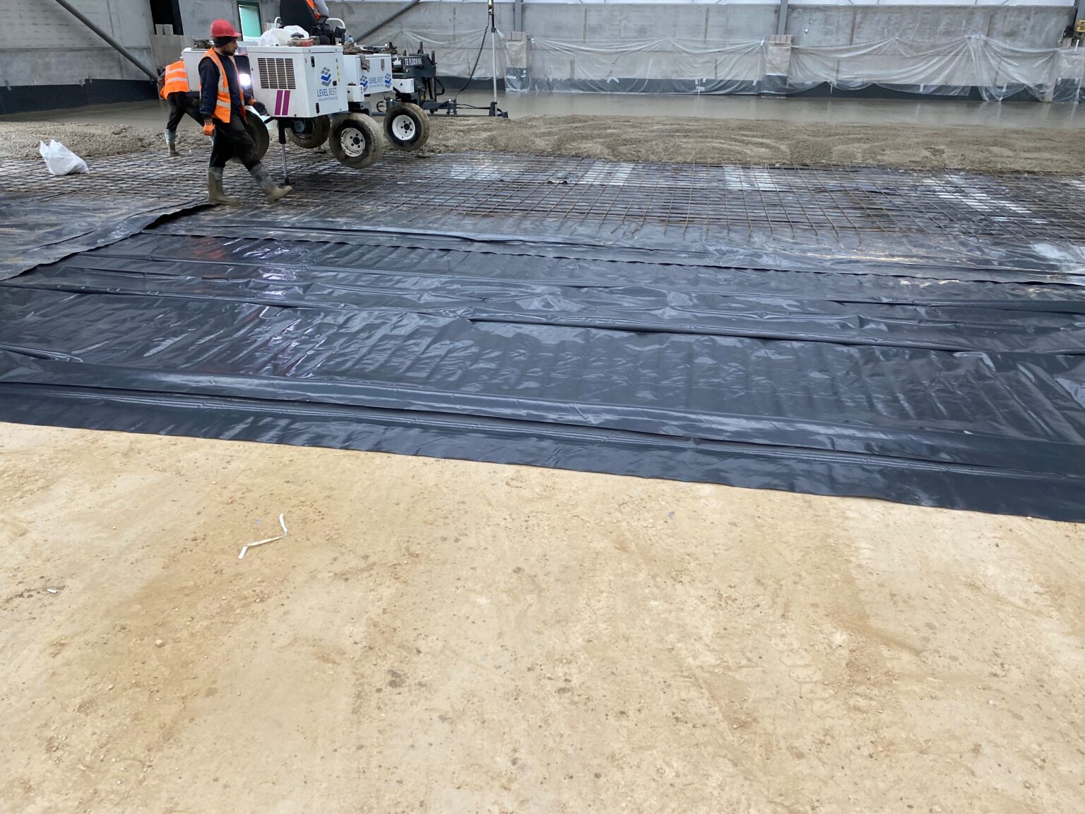 Dry shake topping spreader machine for Level Best Concrete Flooring ...