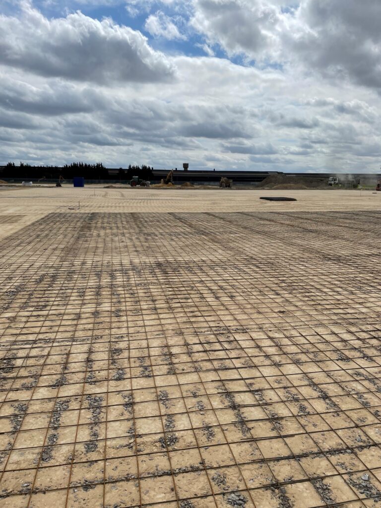 New clad rack warehouse concrete floor slab project commenced in Corby ...